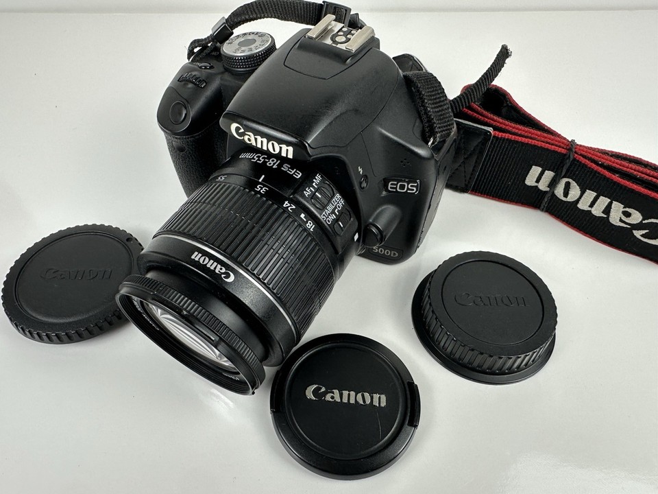 Canon EOS 500D/Rebel T1i 15.1MP Digital SLR Camera w 18-5mm EF-S IS ...