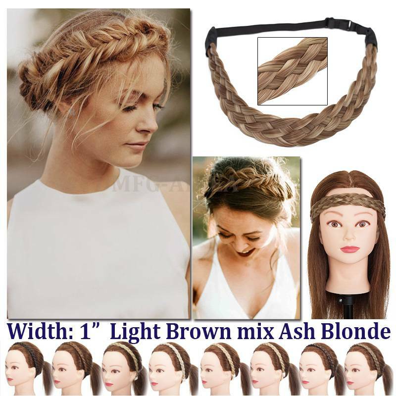 Thick Plaited Braided Headband Chunky Hair Extensions Real as Human ...