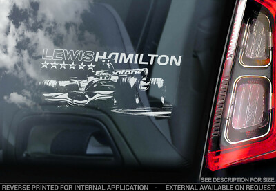 Lewis Hamilton - Car Window Sticker - Formula 1 F1 2019 Champion Decal ...