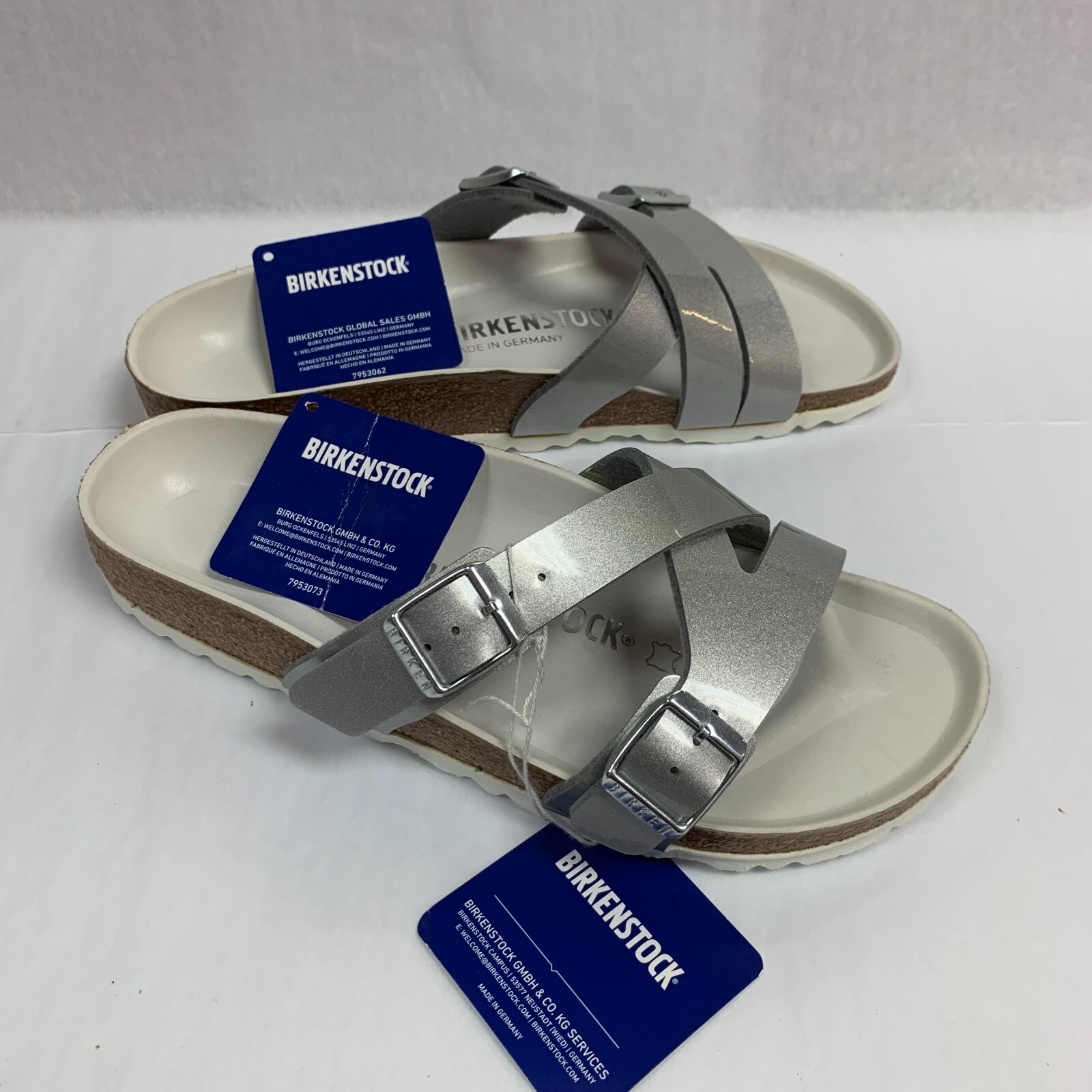 Birkenstock New w/ Box Yao Lux Silver Birko Flor Exquisite Regular ...