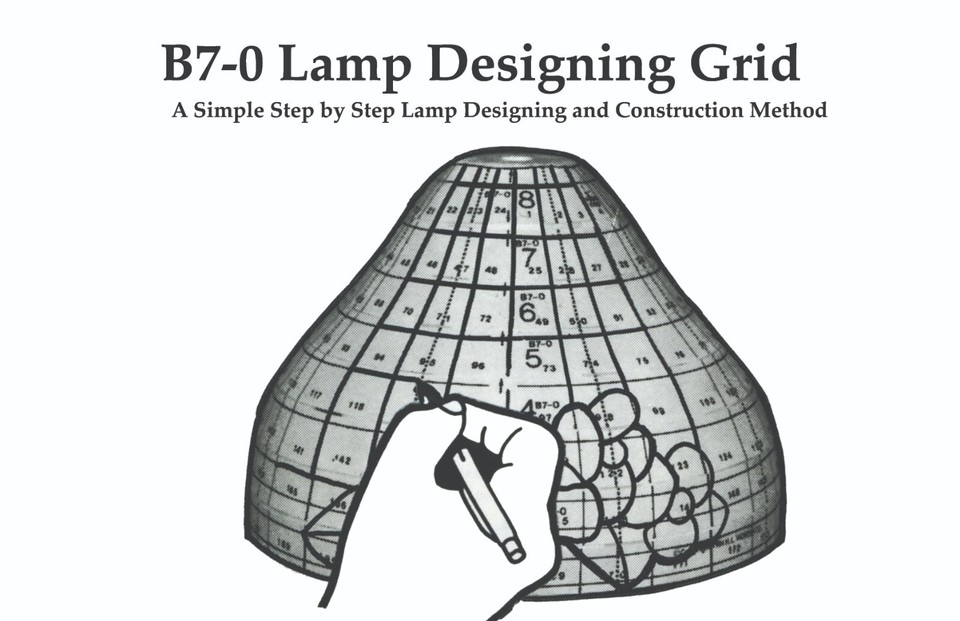 HL Worden B7 Stained Glass Tiffany Lamp MiniForm Mold or Patterns For B ...