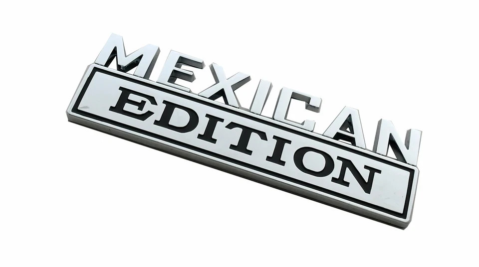 1PCS MEXICAN Edition Decals Car Sticker 3D Raised Letter Emblem Black ...