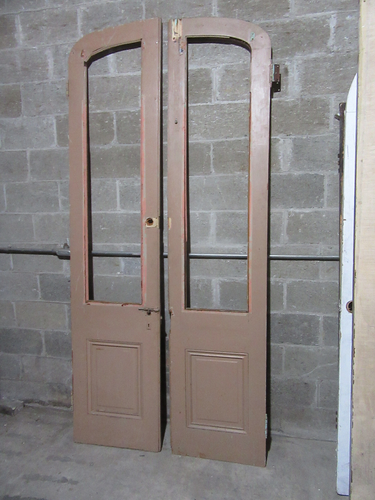 ~ ANTIQUE DOUBLE ENTRANCE FRENCH DOORS ~ 44 x 96.75 ~ ARCHITECTURAL ...