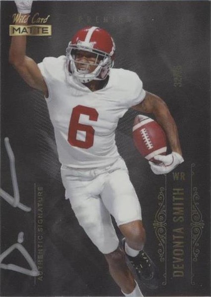 2021 Wild Card MATTE - Black Signatures #MBC-7 Devonta Smith /75 (AU ...