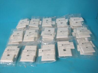 40 NEW KRONE ECO FP2-WT FACE PLATE 2 PORT FLUSH MOUNT SINGLE GANG WALL ...