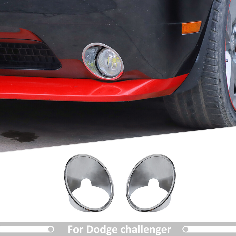 ?? 1Pair Front Fog Light Lamp Cover Trim Decor For Dodge Challenger 09 ...