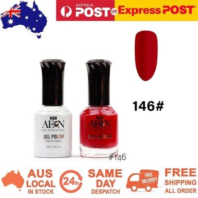 AEON Duo Set UV LED Soak Off Gel + Matching Nail Polish Color 146 15ml ...