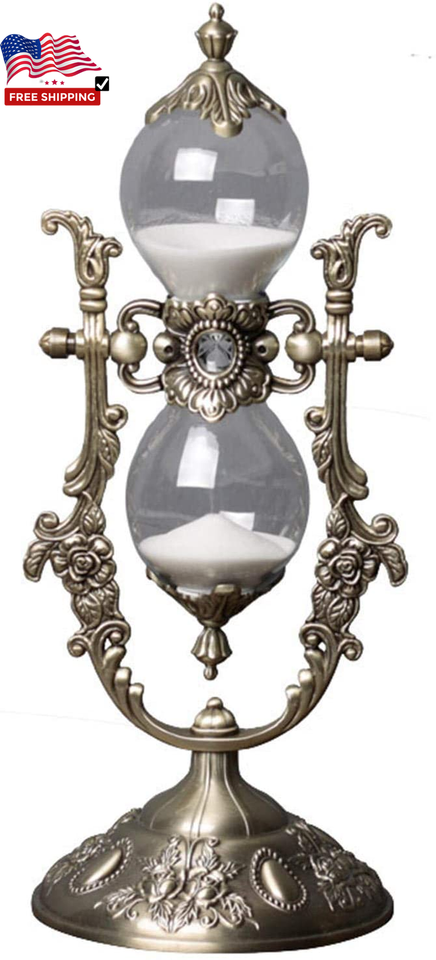 Hourglass Timer, 15 Minutes Embossed Golden Hourglass Timer,Used for ...