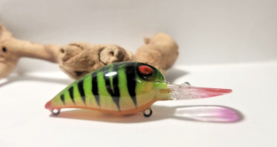 custom painted Wiggle wart crankbait (fire tiger ghost) | eBay