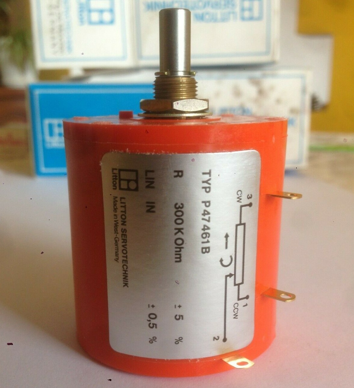 300k+Ohm+10+Turn+Wire+Big+Potentiometer+Litton+Servotechnik+W.+Germany ...