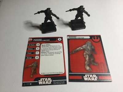 2 x Wookie Freedom Fighter Star Wars Miniature with stat card | eBay ...