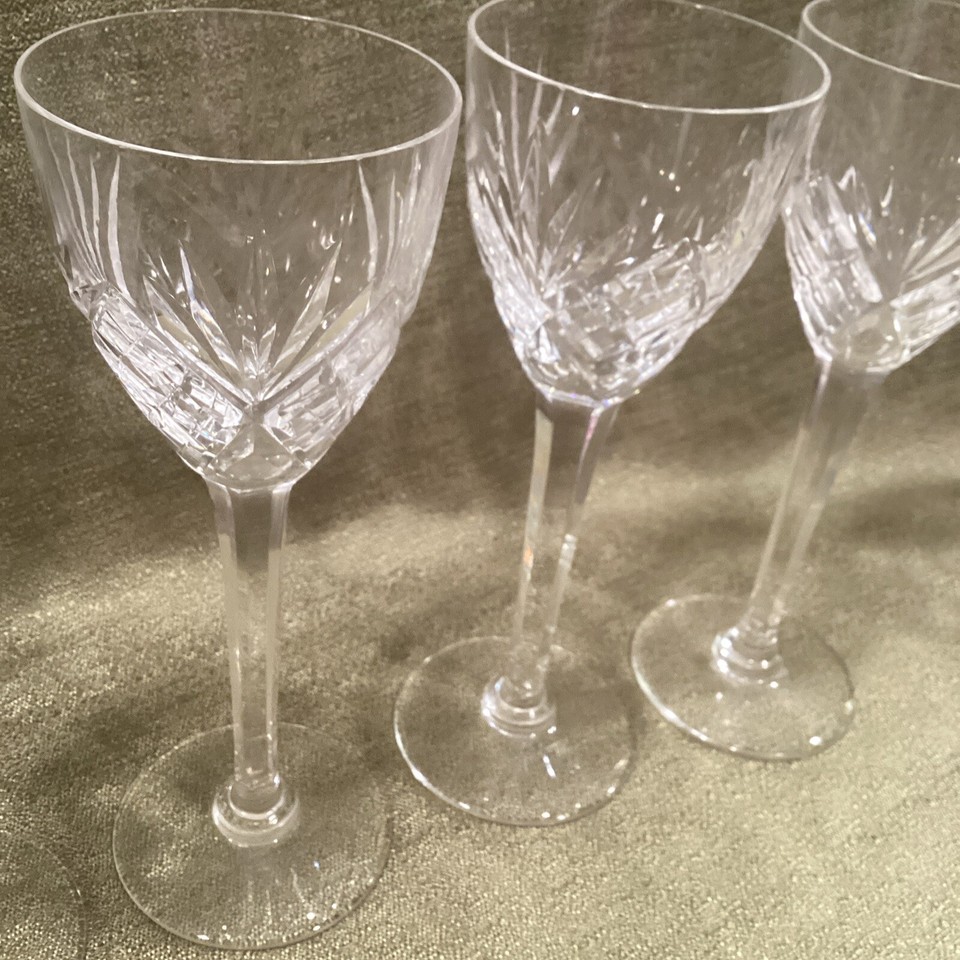 4 ST. LOUIS Chantilly Hock Wine Glasses 8 3/8 In Made In France Clear ...