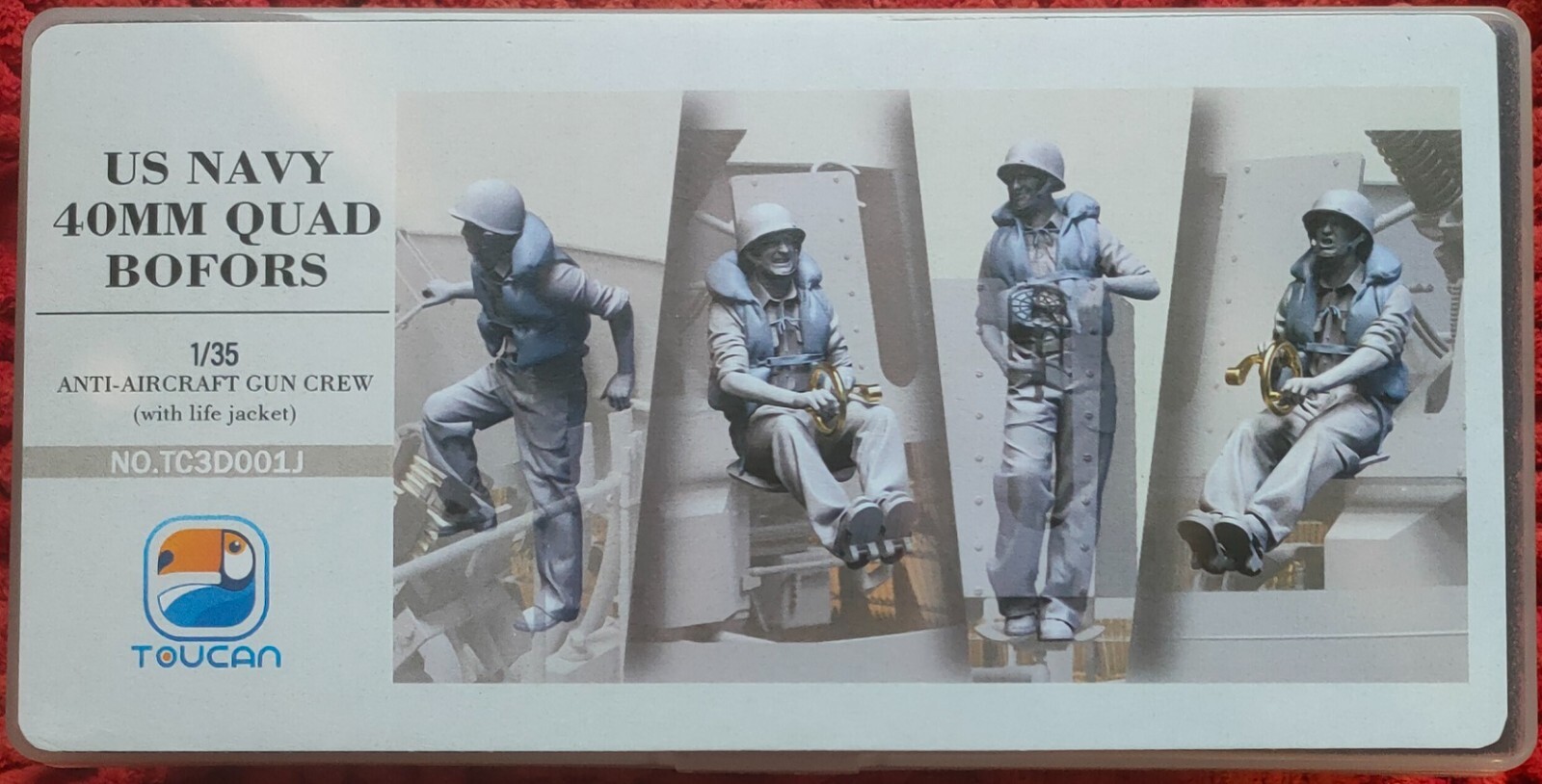 TOUCAN 1/35 U.S NAVY 40mm QUAD Bofors M42 Anti-aircraft Gun Crew Life ...
