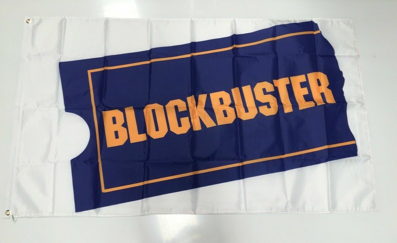 Blockbuster Banner Flag - Video Logo Display Dvd Movie On Demand Garage ...