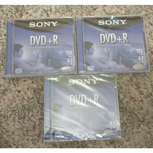 3 Sony Recordable DVD+R Discs 120 Minutes 4.7GB | eBay