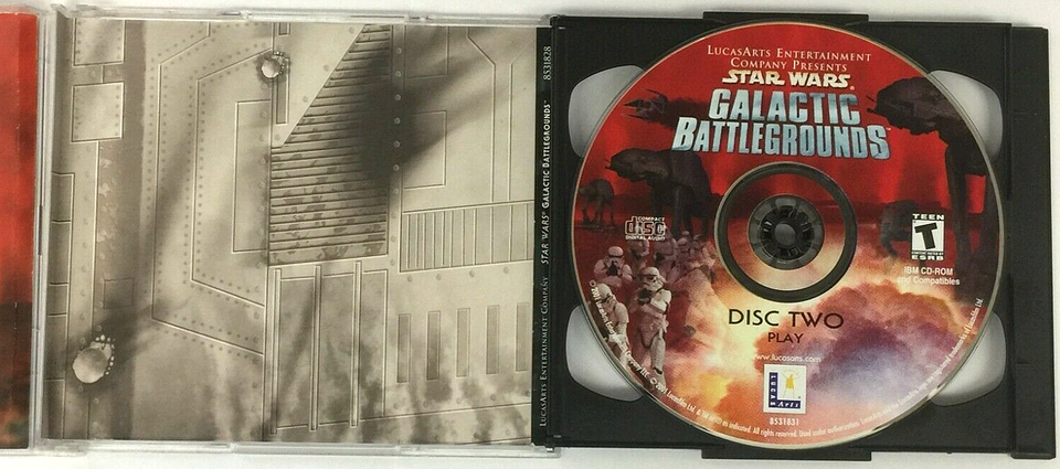 STAR WARS Galactic Battlegrounds PC Software CD-ROM Video Game 2001 ...