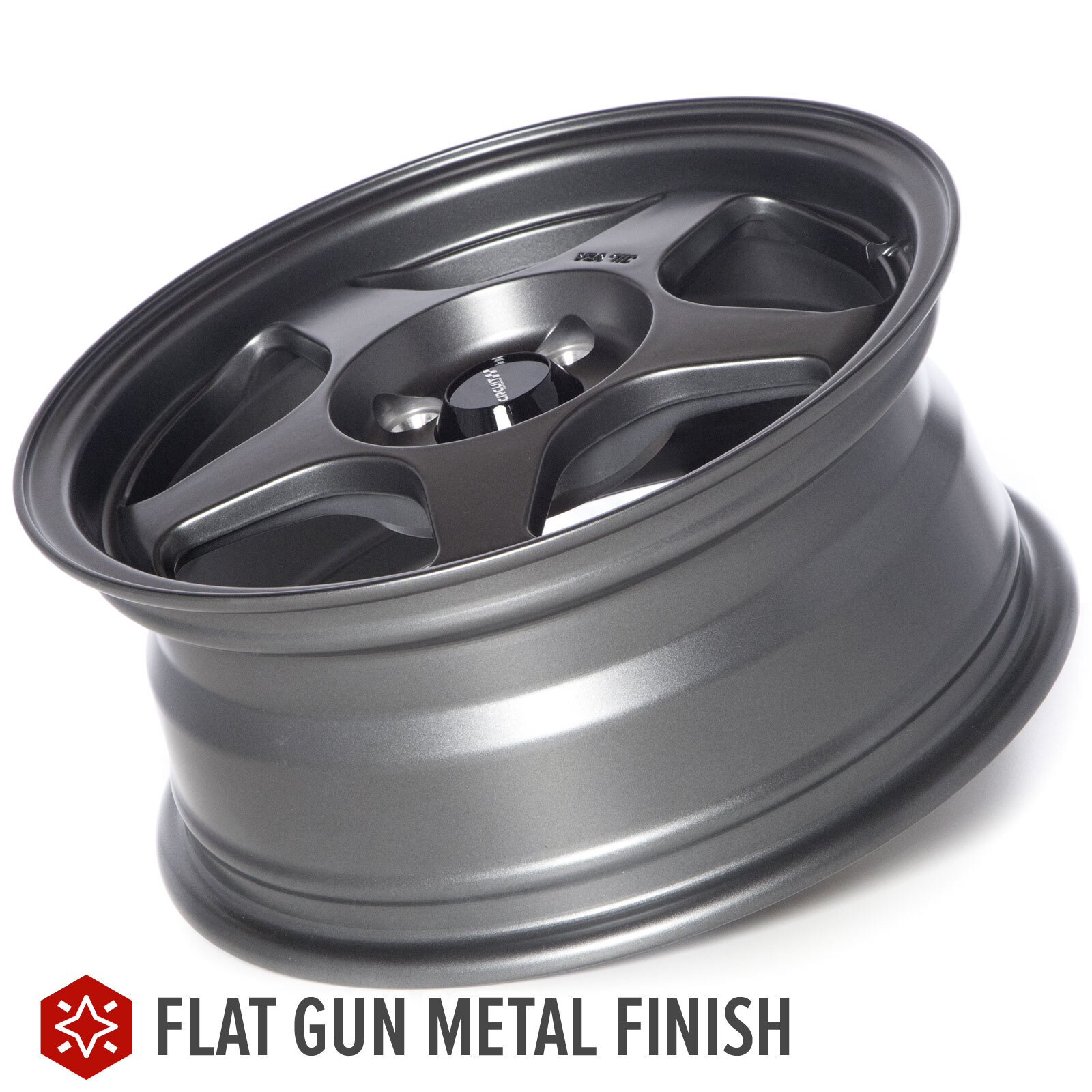 Circuit Performance CP22 15x6.5 4x100 +35 Flat Gun Metal Wheels Rims ...