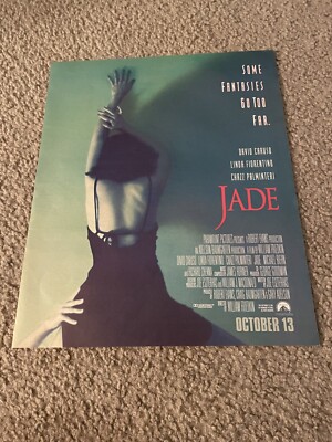 Vintage 1995 JADE MOVIE Poster Print Ad LINDA FIORENTINO DAVID CARUSO ...
