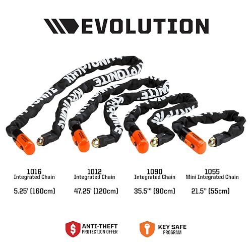 Kryptonite Evolution Series 4 1016 Integrated Chain 5.25ft (160cm) | eBay