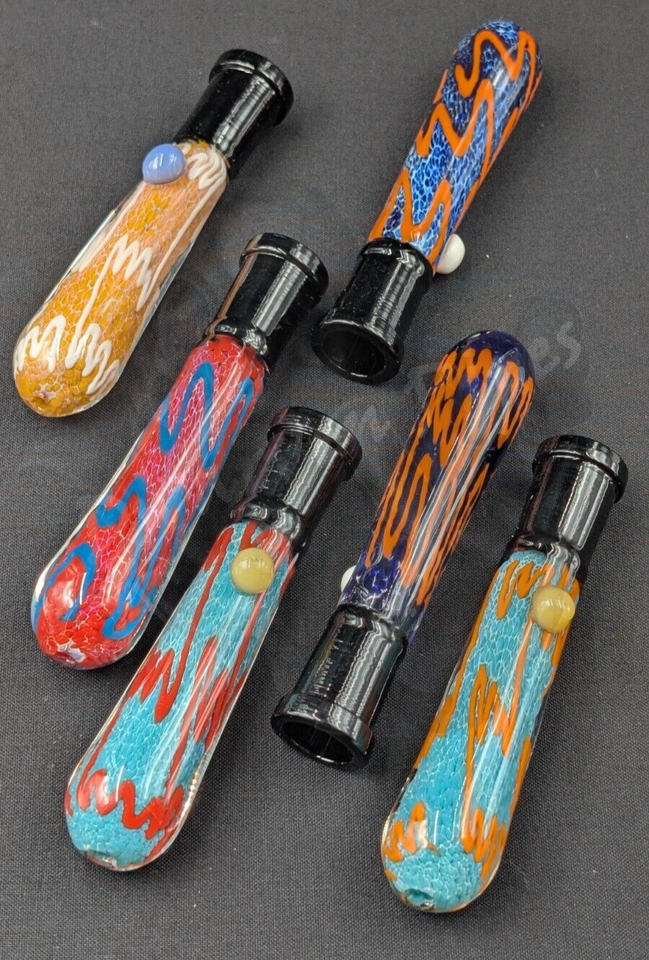 4" Glass Tobacco Pipes - Glass X-Large One Hitter 1B | eBay