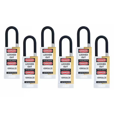 ABUS 20191 Keyed Padlock, Open, Rectangular Steel Body, Hardened Steel ...