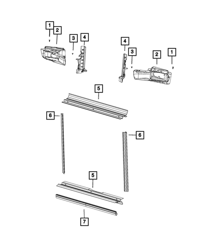 Genuine Mopar Radiator Side Air Seal Right 68233014AB | eBay