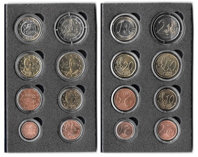 GREECE EURO COIN SET 1 CENT - 2 EURO 2002-2005 With 2 Euro Coin 2002 S ...