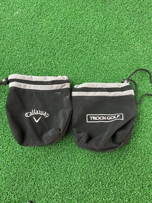 Callaway Golf Black 6.5" x 6.5" Draw String Valuables Caddie Pouch Tote ...