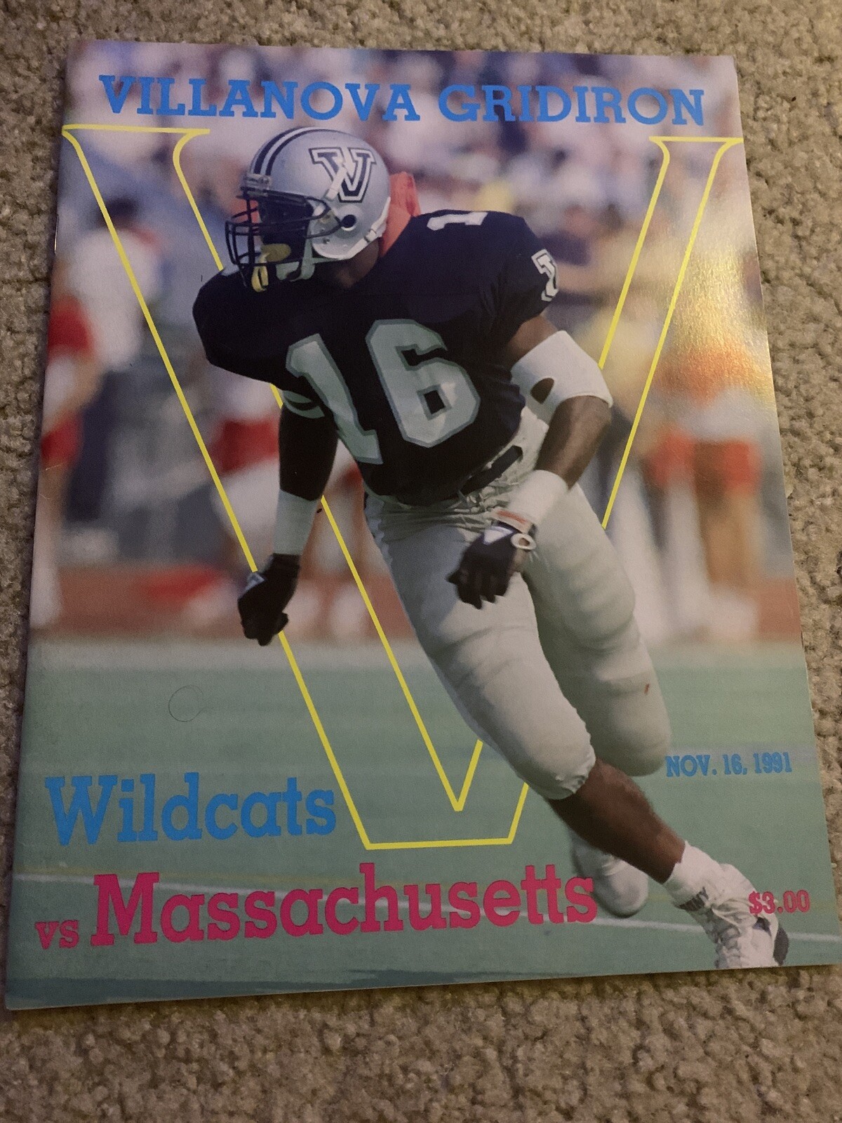 1991 Villanova Massachusetts College Football Program | eBay