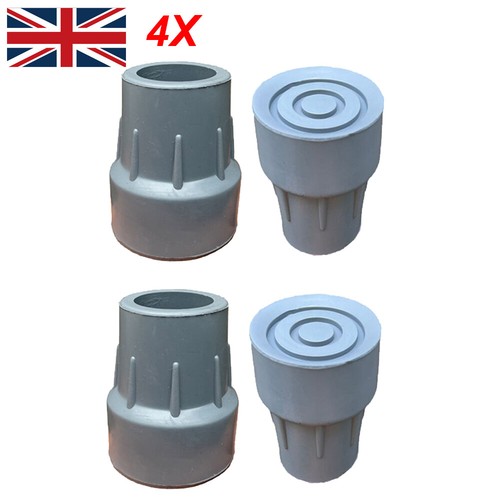 Zimmer Walking Frame Rubber Ferrules Tips Feet 25mm (1") Heavy Duty - 4 ...