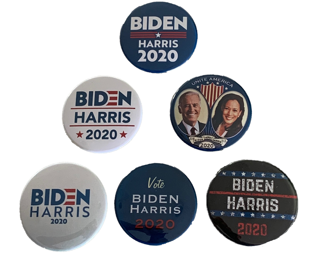 Biden/Harris 2020 (Set of 6 Buttons) - Joe Biden & Kamala Harris (2.25 ...