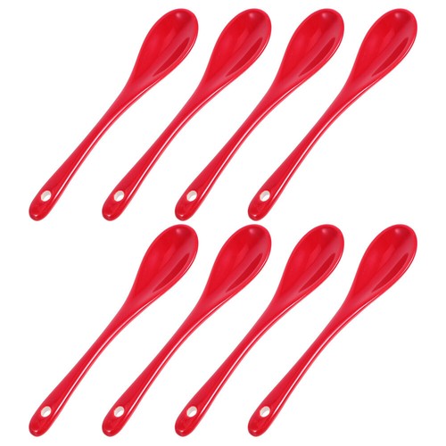 8pcs 13cm Ceramic Spoons Multi-Function for Soup Coffee Kitchen ...