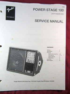 Fender Power Stage Monitor Service Manual | eBay