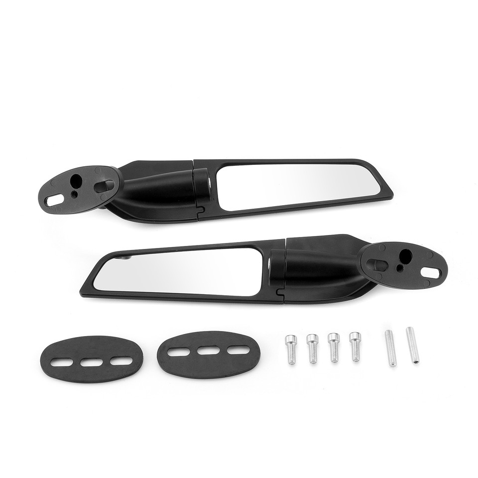 Pair Winglet Stealth Rearview Wind Wing Mirrors for Yamaha YZF R25 R3 ...