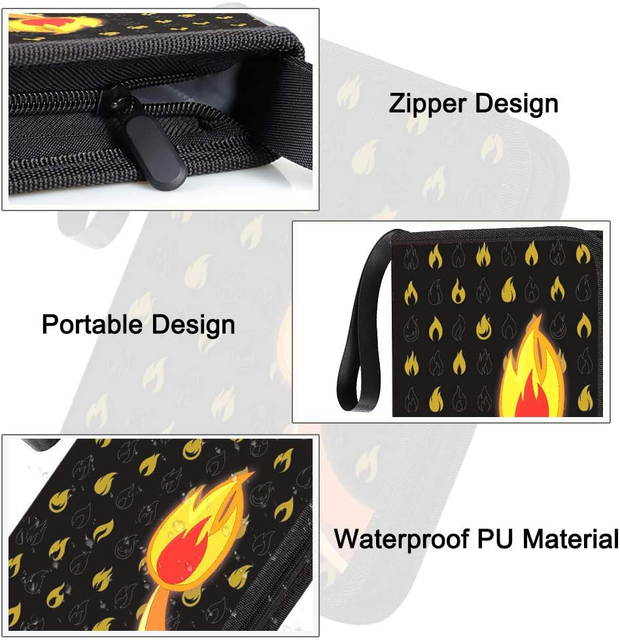 Pokemon Cards Binder Fire Dragon Carrying Case Fits 400 Cards 50 Pages ...