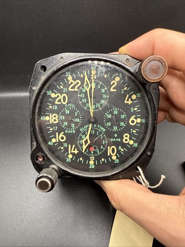 ELGIN Elapsed Time WWII E-37500 AN 5741-1 24HR U.S. Navy 8 Day Flight ...