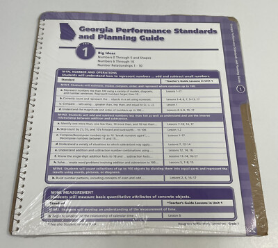 Georgia Performance Standards and Planning Guide: Grade 1 Unit 1 | eBay