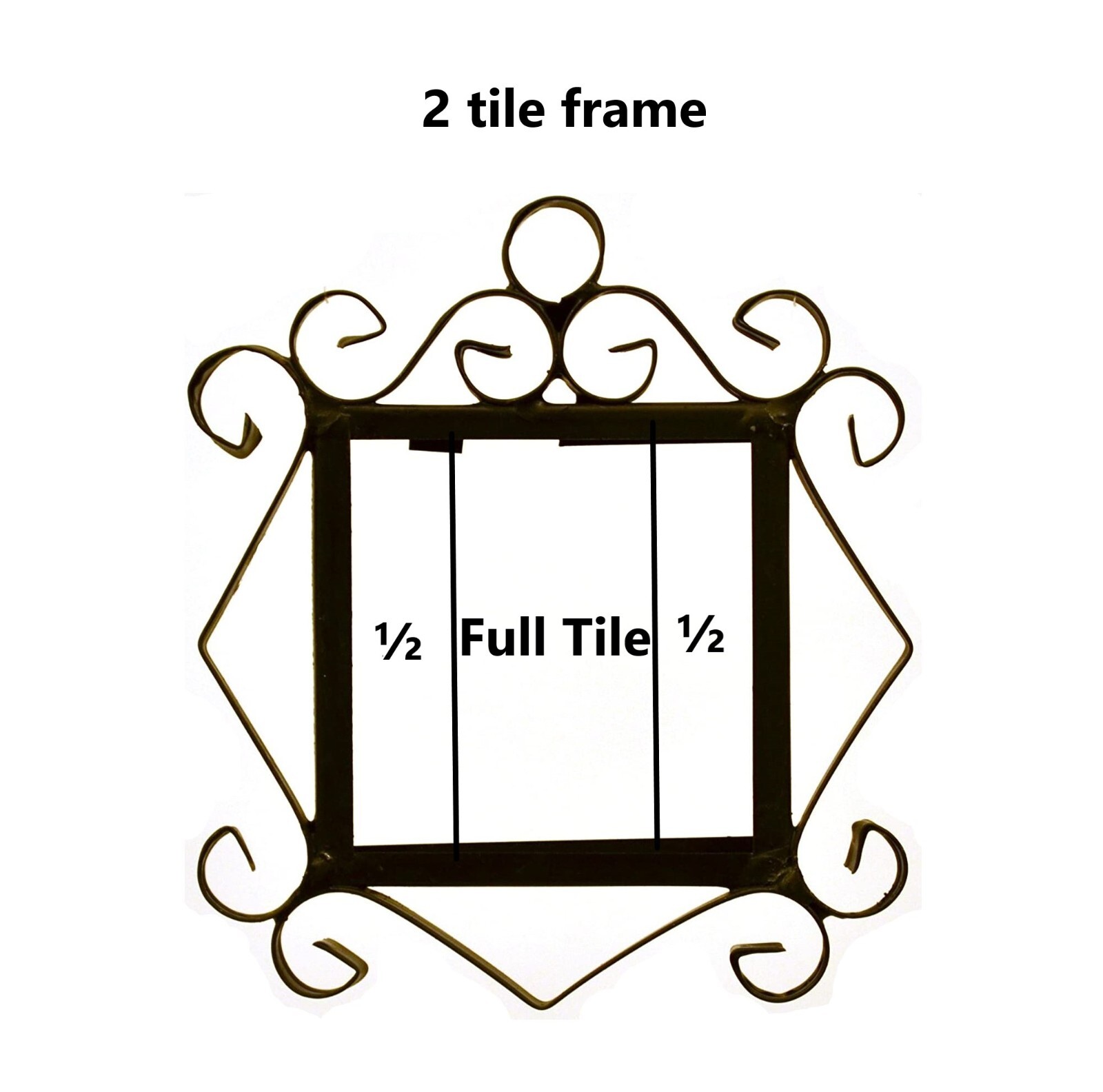 11cm x 5.5cm French Hand-painted Ceramic White Number Tiles & Metal ...