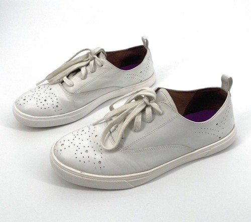 Halogen All White Genuine Leather Sneaker women Size 7.5 Nordstrom Lace ...
