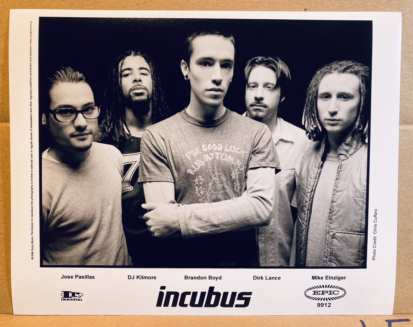 Incubus Media Press Photo 8x10 1999 Epic Records | eBay