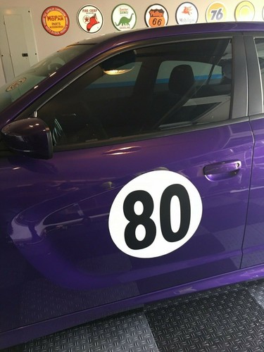 MAGNETIC RALLY RACING NUMBERS 16" Custom Track Sport For Honda Acura ...