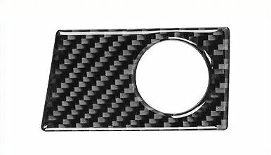 Real Carbon Fiber Black Front Start Stop Button Panel Cover Trim Fits ...