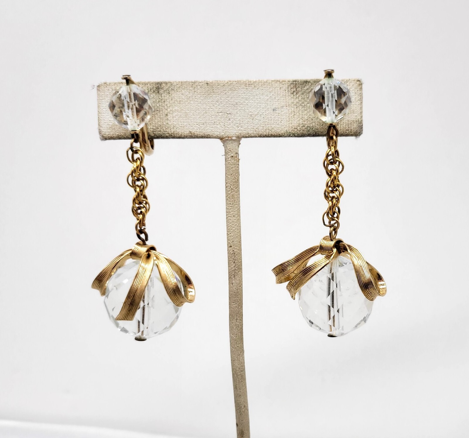 Vintage Signed Napier Glass Drop Runway Statement Cou… - Gem