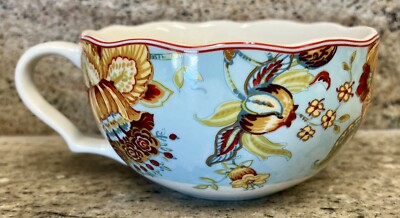 222 Fifth Gabrielle Spring Blue Jumbo Mug / Cup Jacobean | eBay