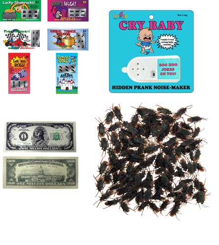 Pranks Gag Pack-30 Fake Lottery Tickets-1 Cry Baby-25 Millions-20 Fake ...