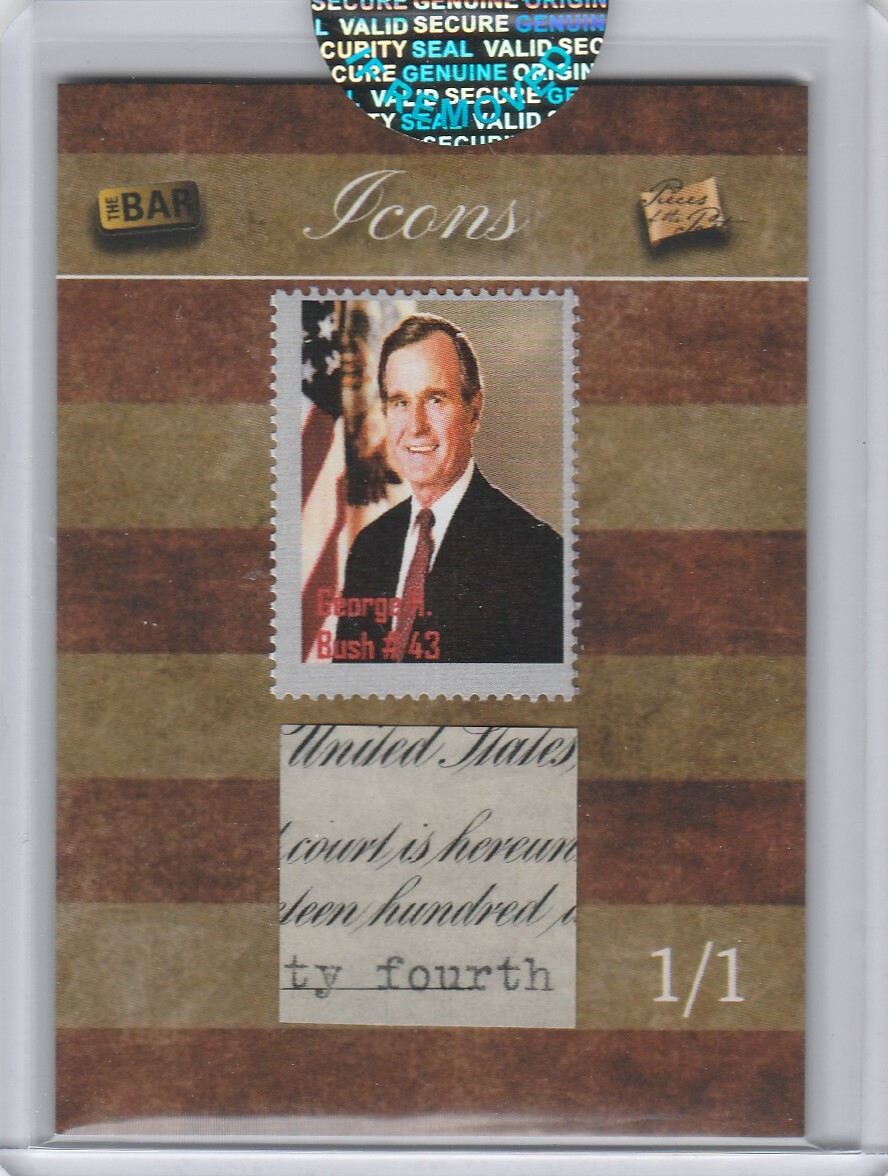 2019 Bar Pieces Past One Time Edition George Bush Stamp 1910 Document ...