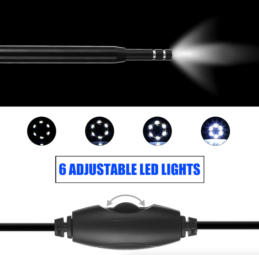 LED Ear Endoscope HD Otoscope Ear Wax Cleaning Camera Tool Cleaner ...