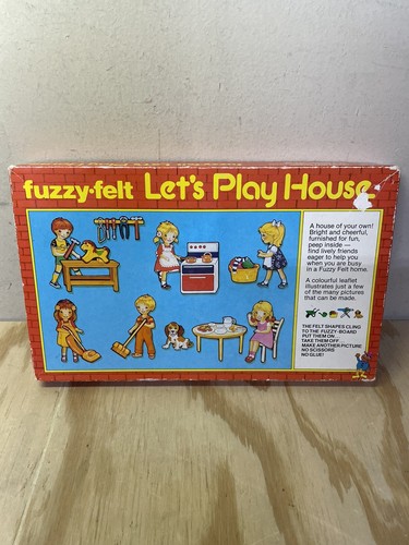 Fuzzy Felt Let's Play House Play Set Allan Industries 1982 Not Complete ...