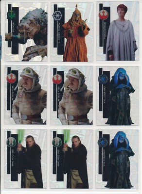 Topps Star Wars High Tek Form Pattern Lot of (9) Cards Just as Pictured ...