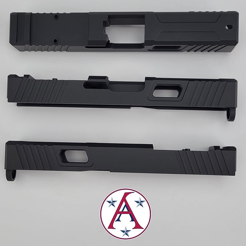 G19 SLIDE GEN 1-3, BLACK CERAKOTE, RMR CUT, SIDE CUTS, SERRATIONS | eBay